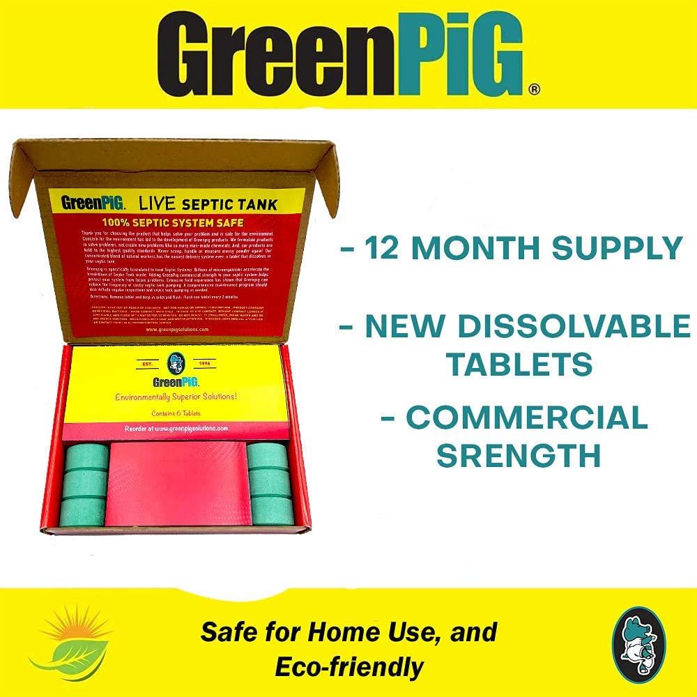 GREEN PIG 52C Live Tank Treatment | Prevent Septic Backups | Commercial ...
