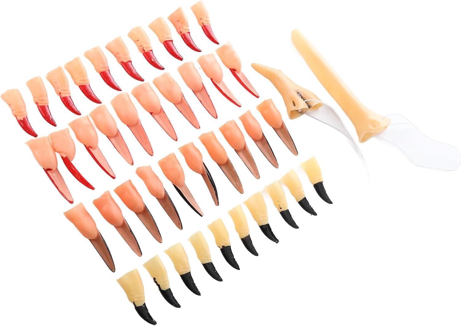 Halloween Fake Finger Claw Nose Safe Material Latex Looking Fake Finger ...