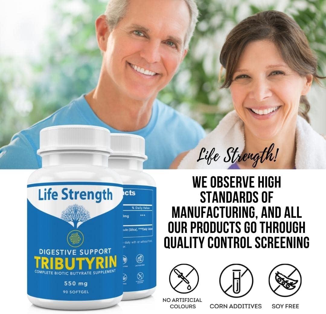 Life Strength Tributyrin Butyrate Supplement | Digestive & Immune ...
