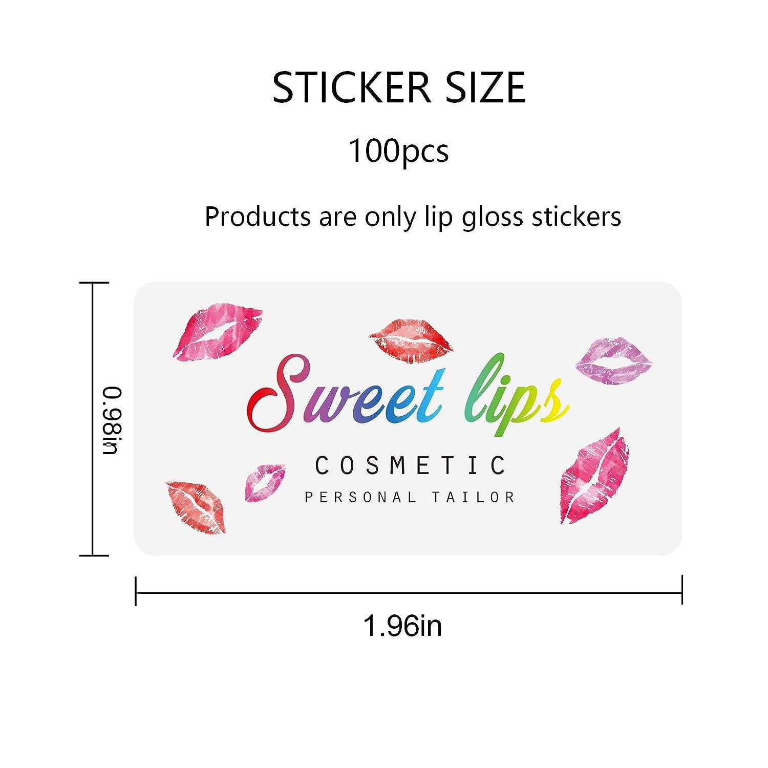 100pcs Clear Lip Gloss Tube Labels | Colorful Lip Gloss Stickers ...