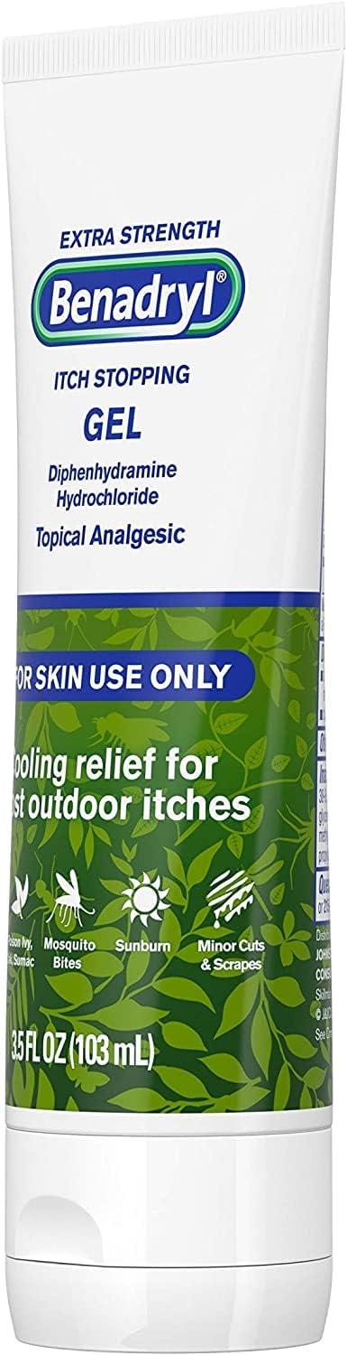 Benadryl Extra Strength Itch Stopping Gel 3.5 fl oz (Pack of 2 ...