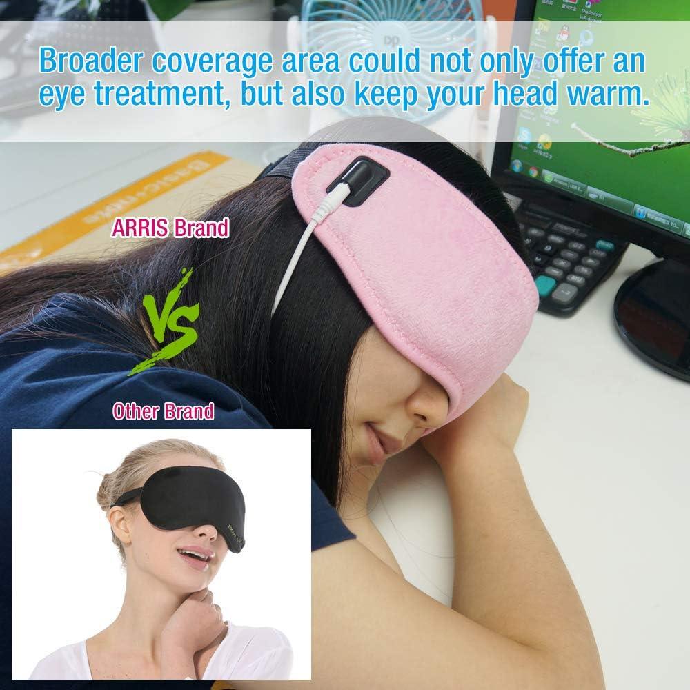 ARRIS Electric USB Heated Eye Mask - 5 Temperature Control, Pink | Buy ...