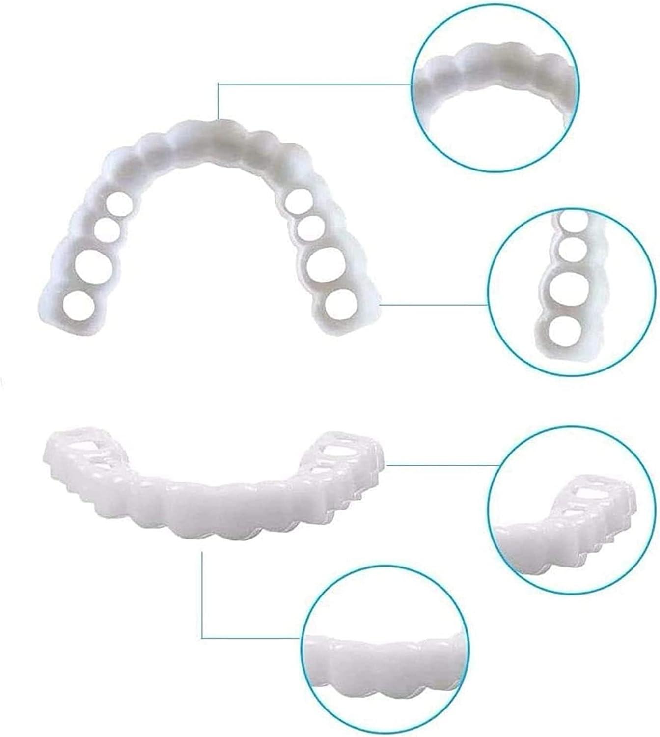 Perfect Smile Snap-On Teeth - 2 Pairs of Veneers for Men & Women ...