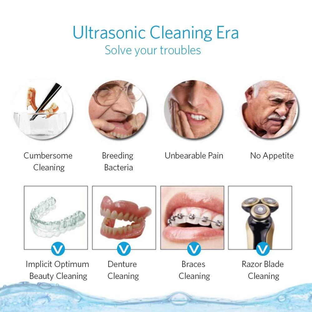 Professional Portable Ultrasonic Denture Cleaner - Efficient Stain ...