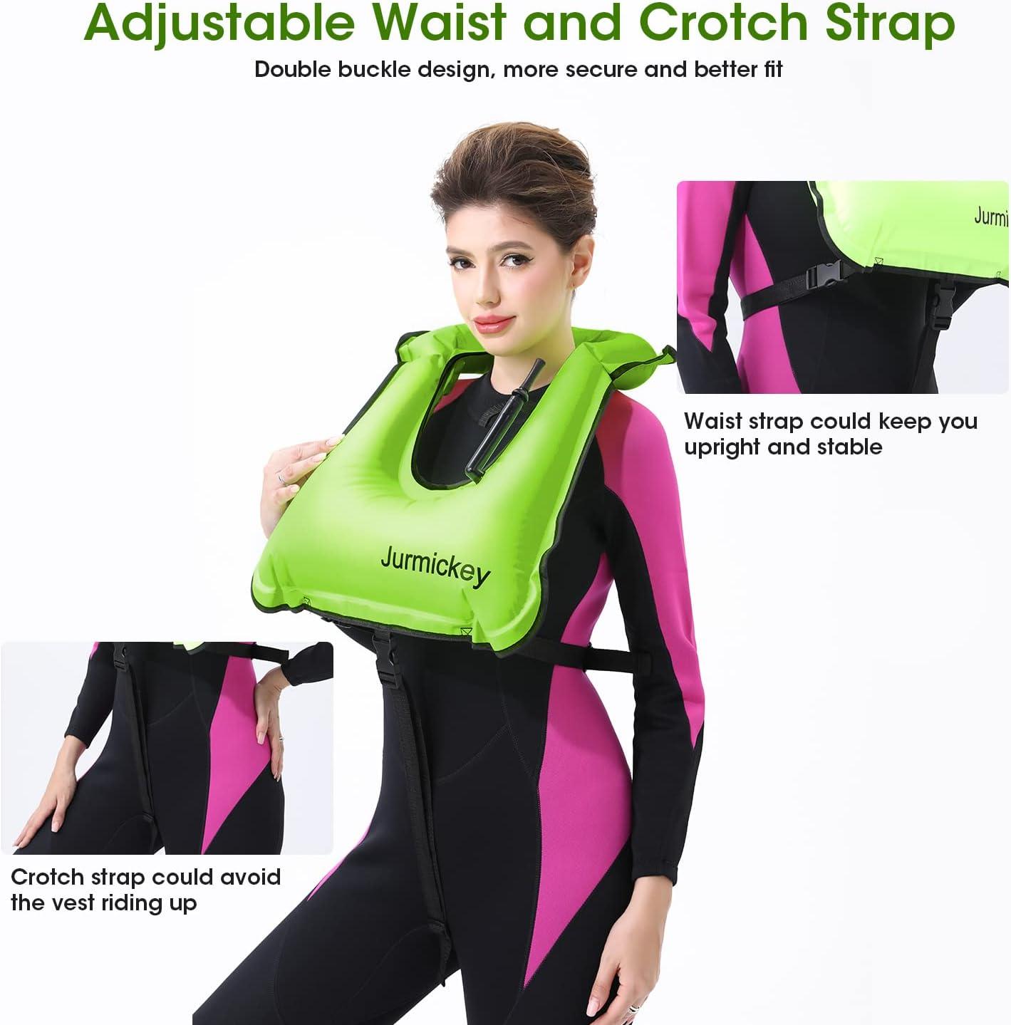 Inflatable Snorkel Vest for Adults Snorkeling Vest for Kayaking ...