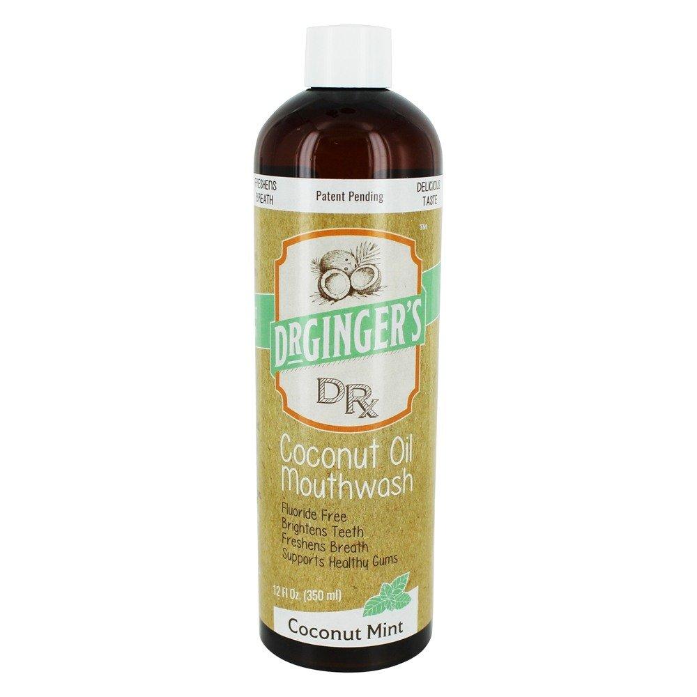 Dr Ginger's Coconut Oil Mouthwash - Coconut Mint Flavor, 12 Fl Oz ...