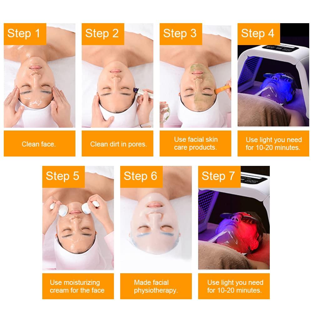 7 Color LED Facial Skin Rejuvenation Mask - Face Light Therapy ...