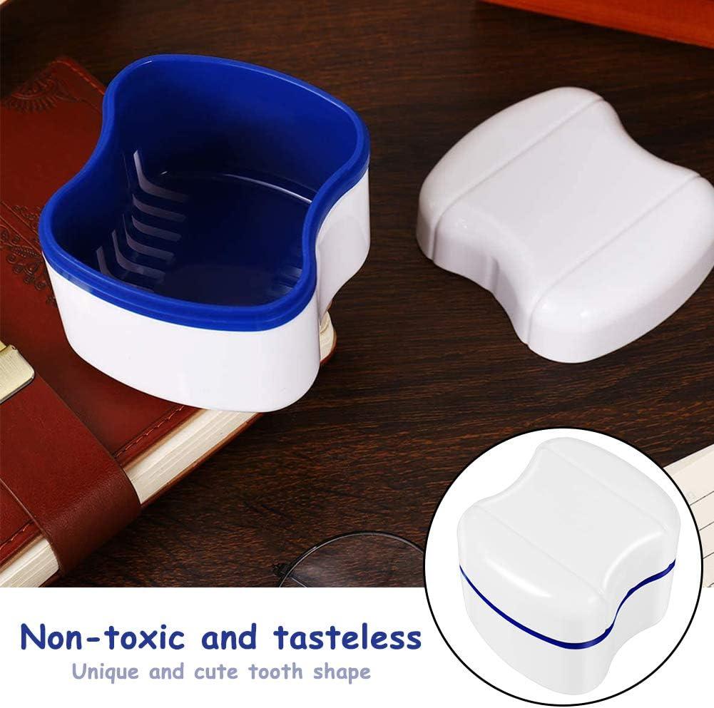 4-Piece Denture Container Set - Bite Warehouse Storage Box with Hanging ...