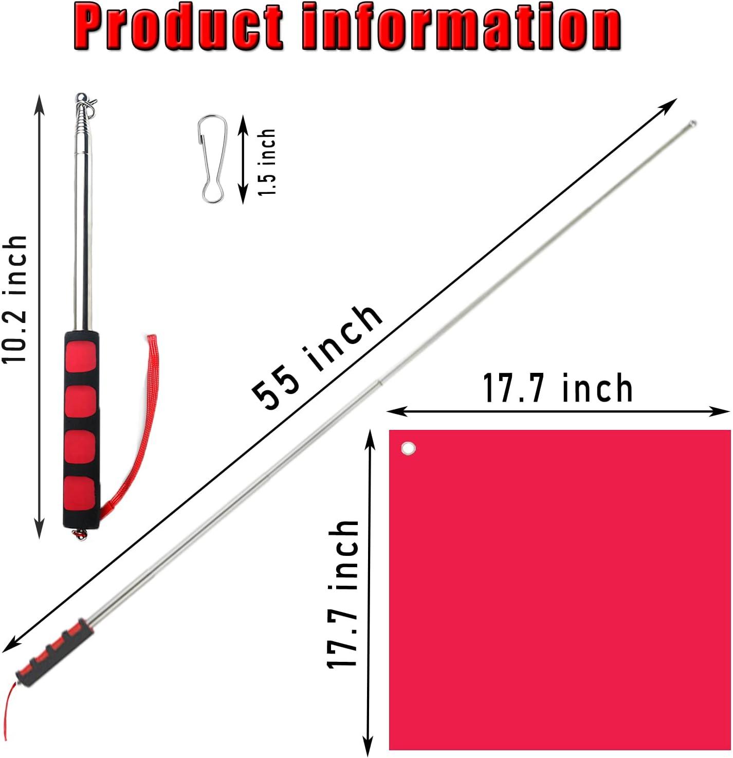 Horse Training Flag with Extendable Stainless Flagpole 5 Color ...