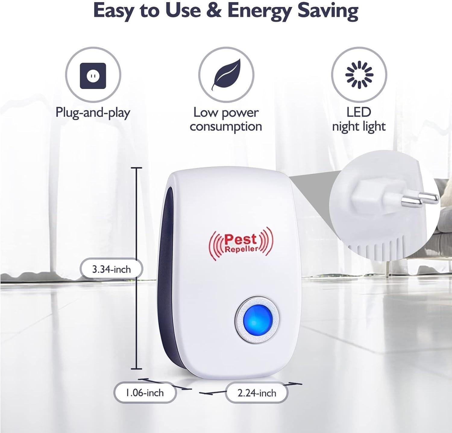 Ultrasound Pest Control - 6 Piece Electronic Mosquito & Insect Defense ...