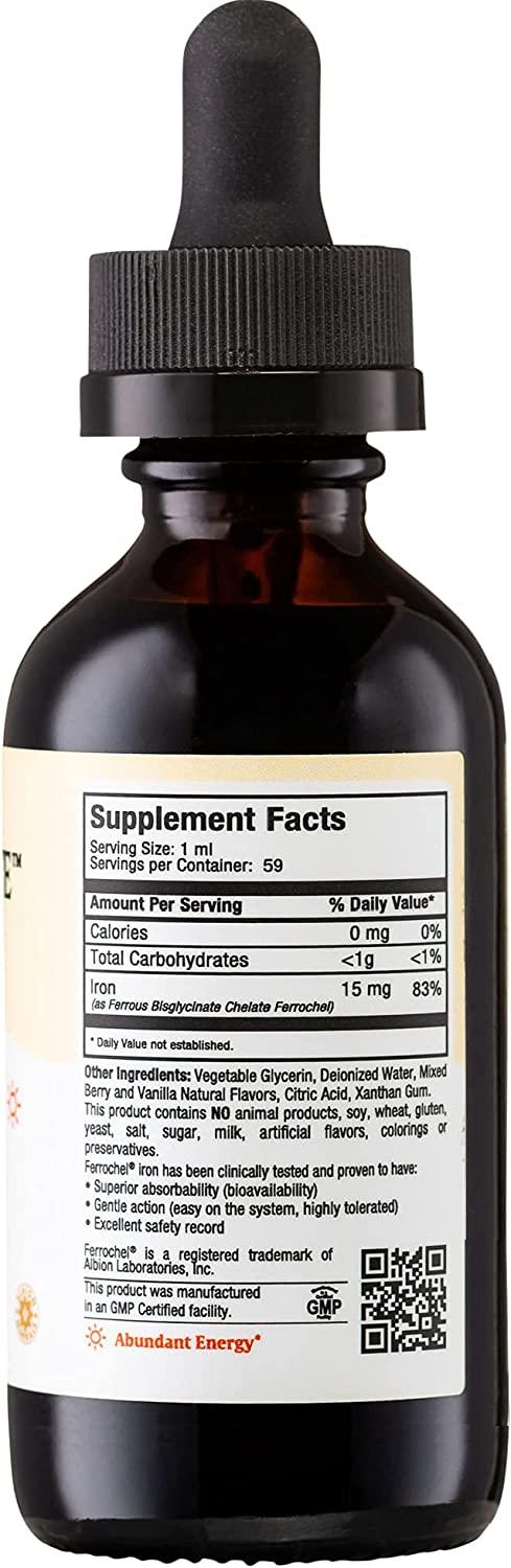 Maxi-Health 15mg Iron Supplement - Liquid Iron Drops for Energy & Blood ...