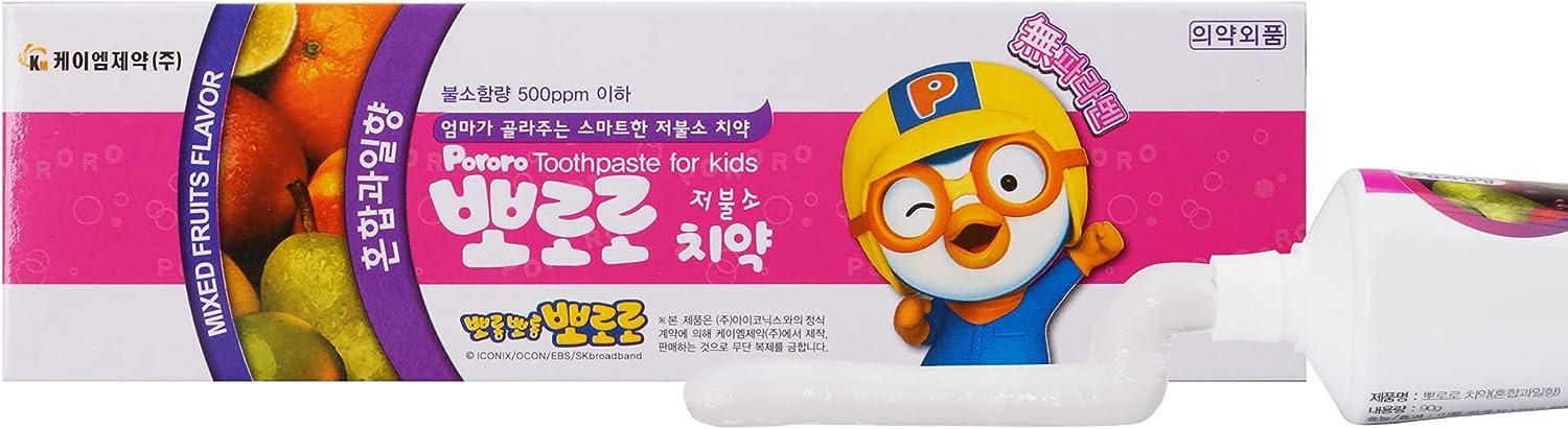 Pororo Kids Whitening Sensitive Toothpaste | Cavity Protection | Low Fluoride Oral Care | 4 ...