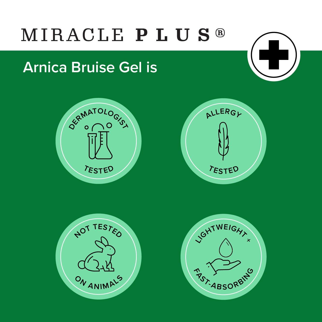 Miracle Plus Natural Arnica Bruise Body Gel - Extra Strength Vitamin K ...
