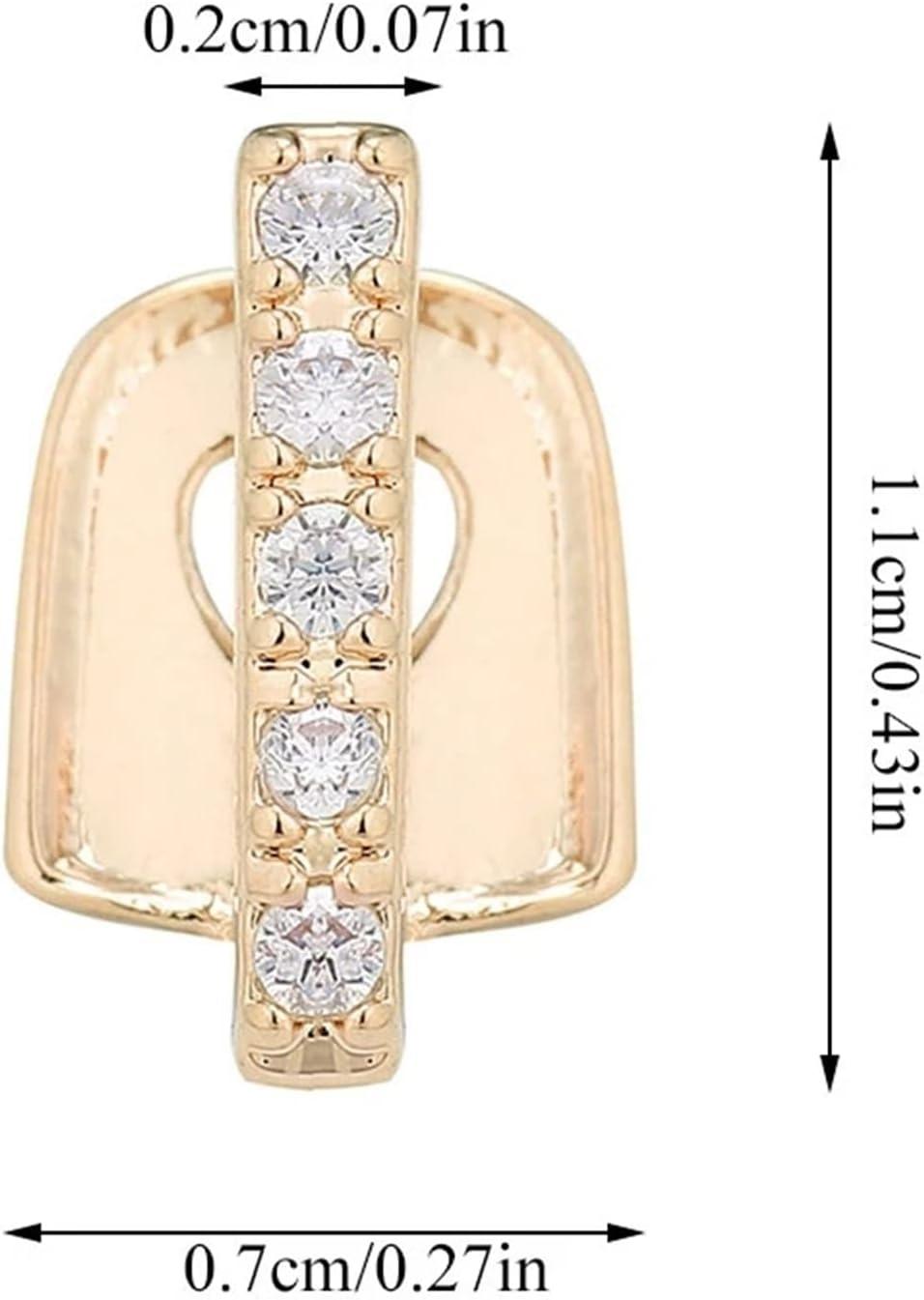 FIVENUM Hip Hop Gold Teeth Crystal Grills - Dental Mouth Caps for ...