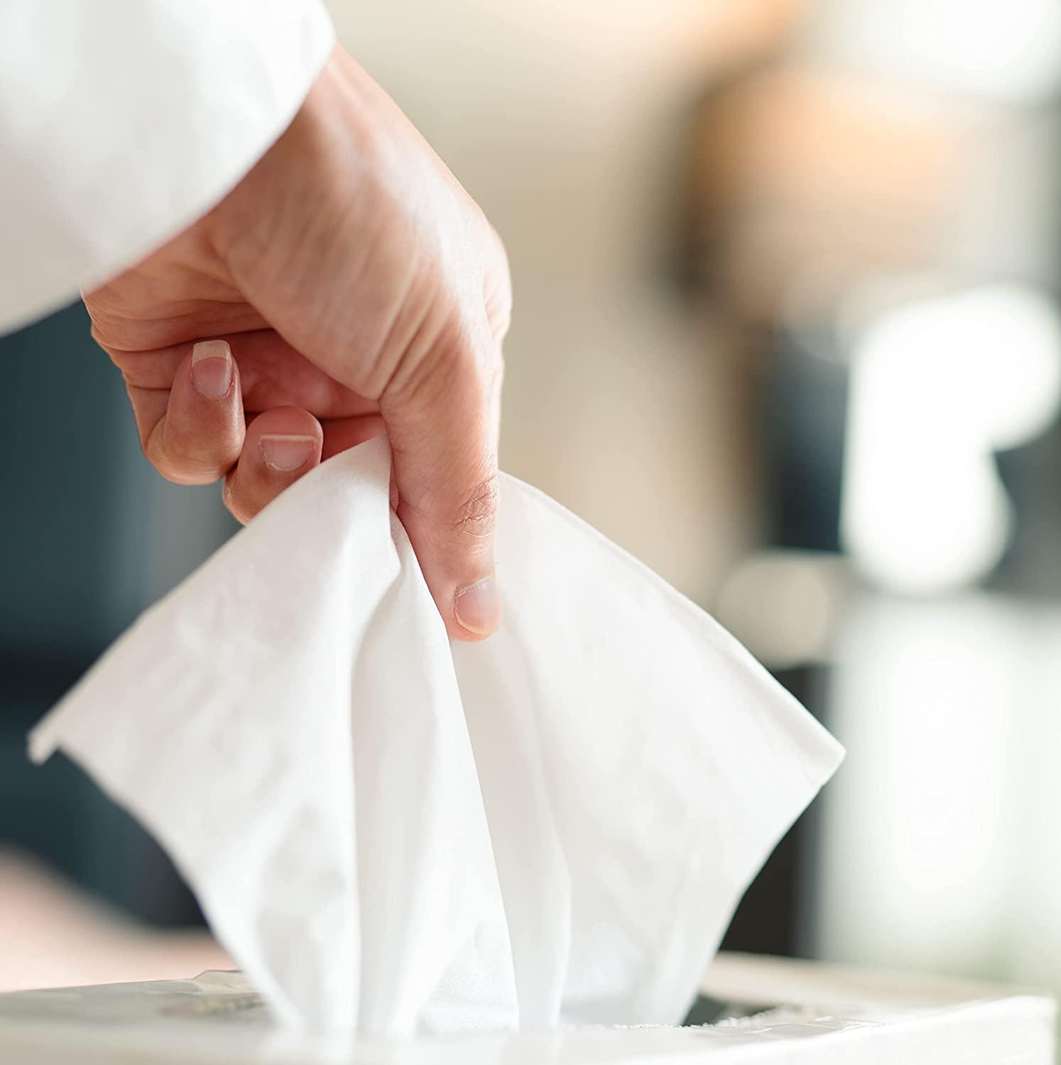 Amazon Basics Facial Tissue (4 Flat Boxes) - 640 Tissues Total, 160 ...