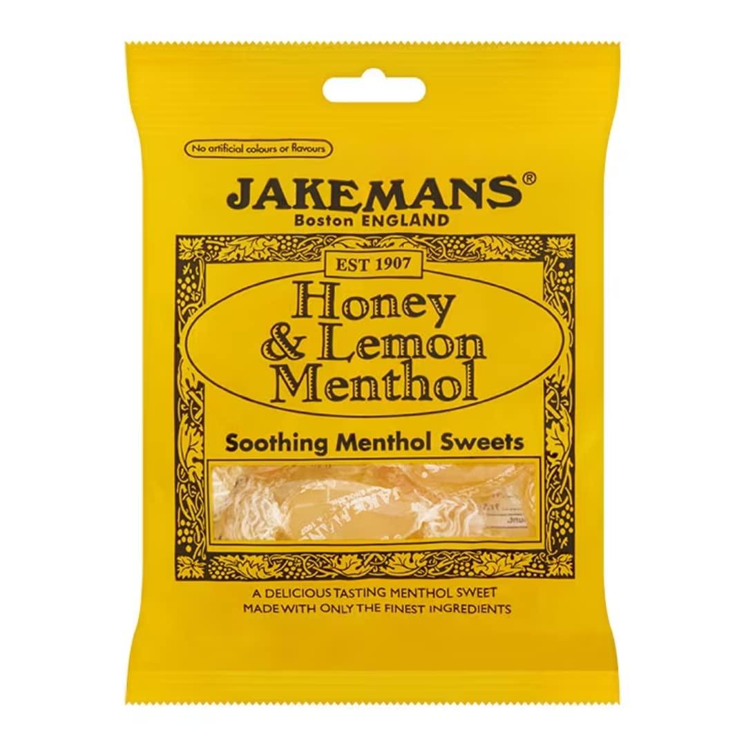 Jakemans Honey & Lemon Soothing Menthol Sweets 73g Bag x 20 packs | Buy ...