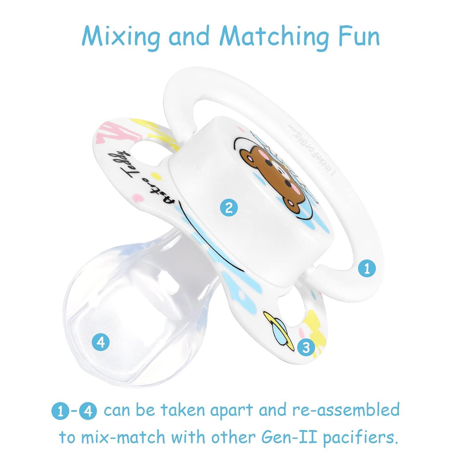 Buy LittleForBig Large Shield Pacifier Generation II - Adult Size White ...