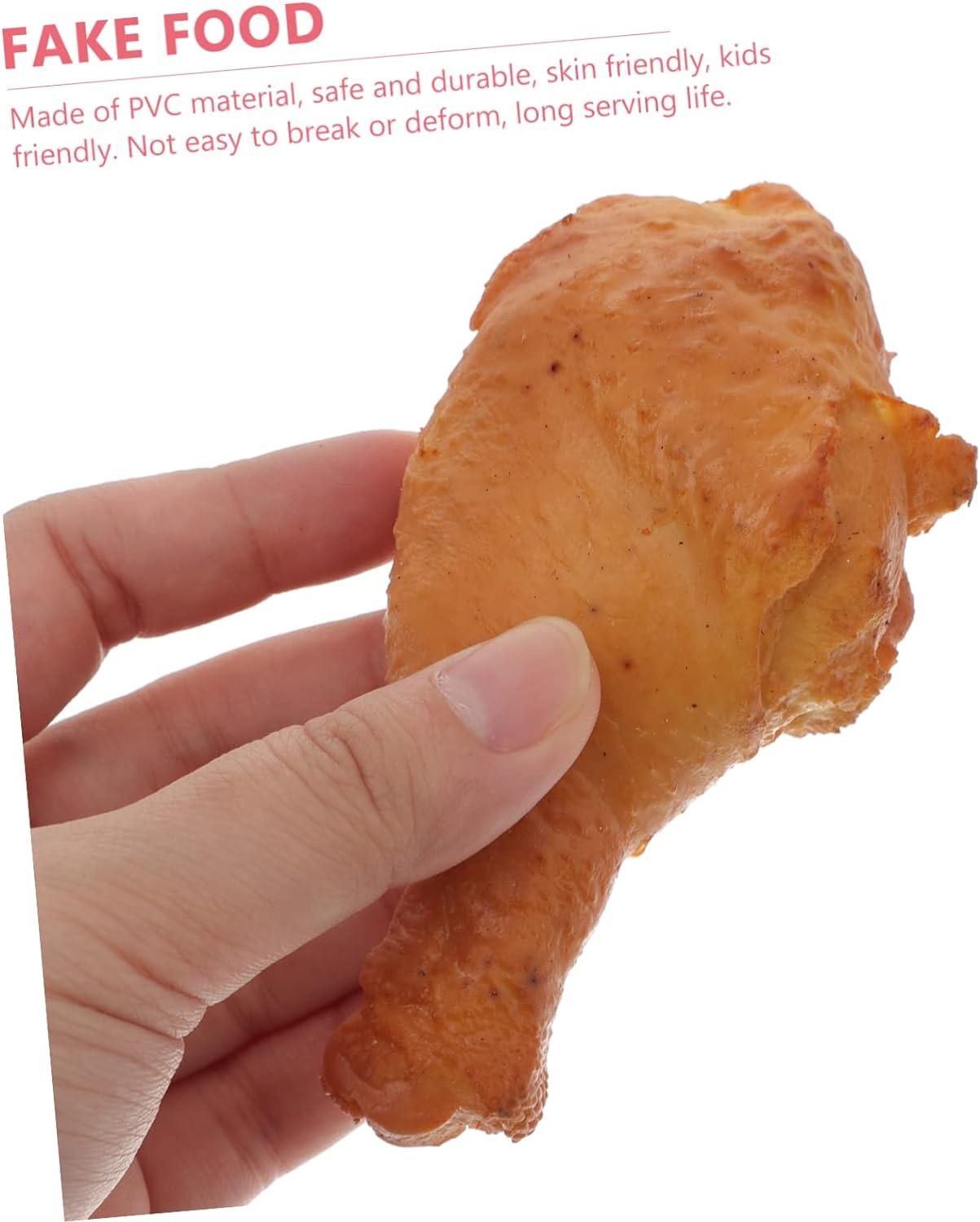 Abaodam 2pcs Simulated Food Chicken Drumsticks Prop Fried Chicken ...