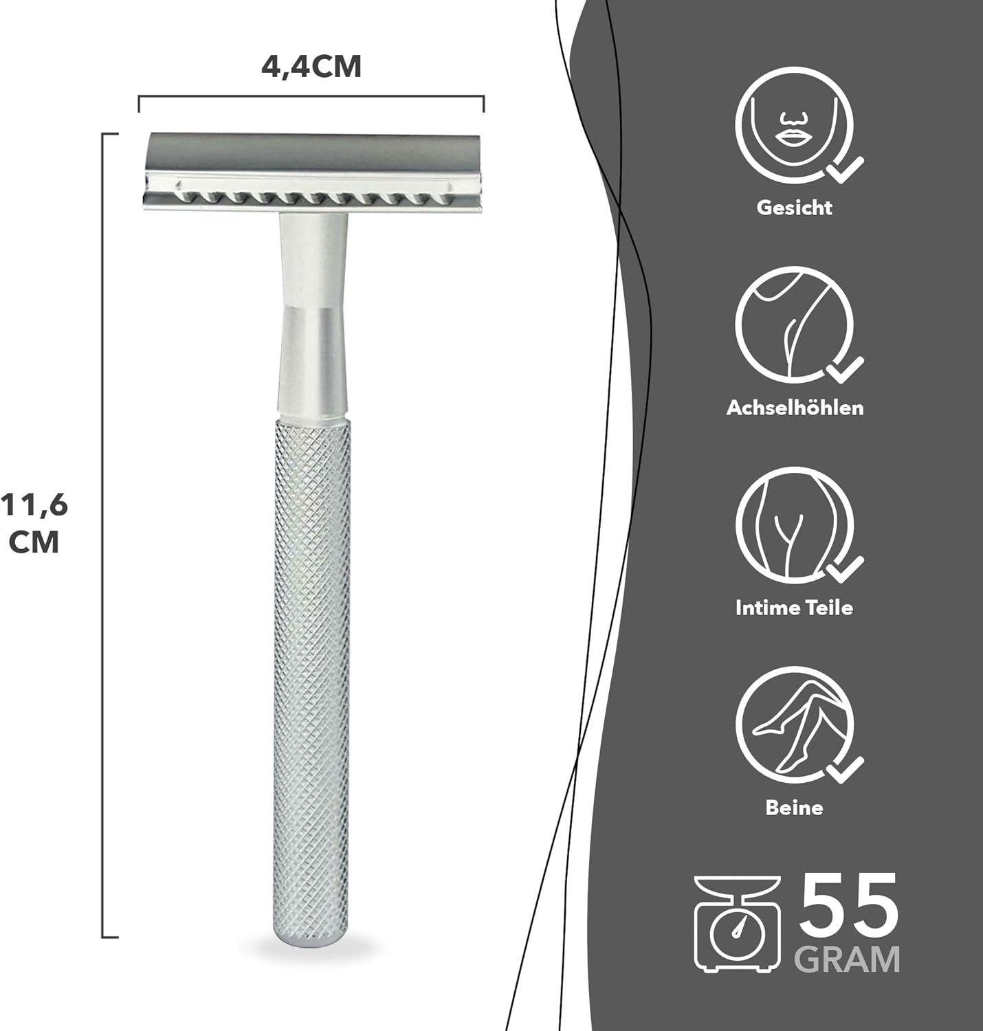Bamboozy Safety Razor - Stainless Steel Butterfly Razor for Men & Women ...