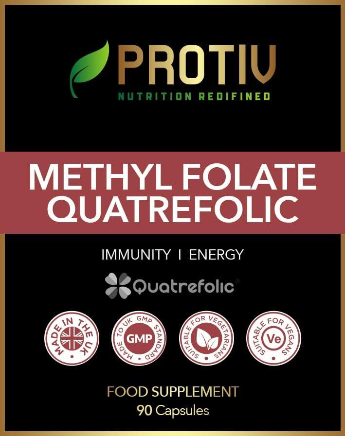 Methyl Folate Quatrefolic 600g - 90 Capsules | Activated Folic Acid ...
