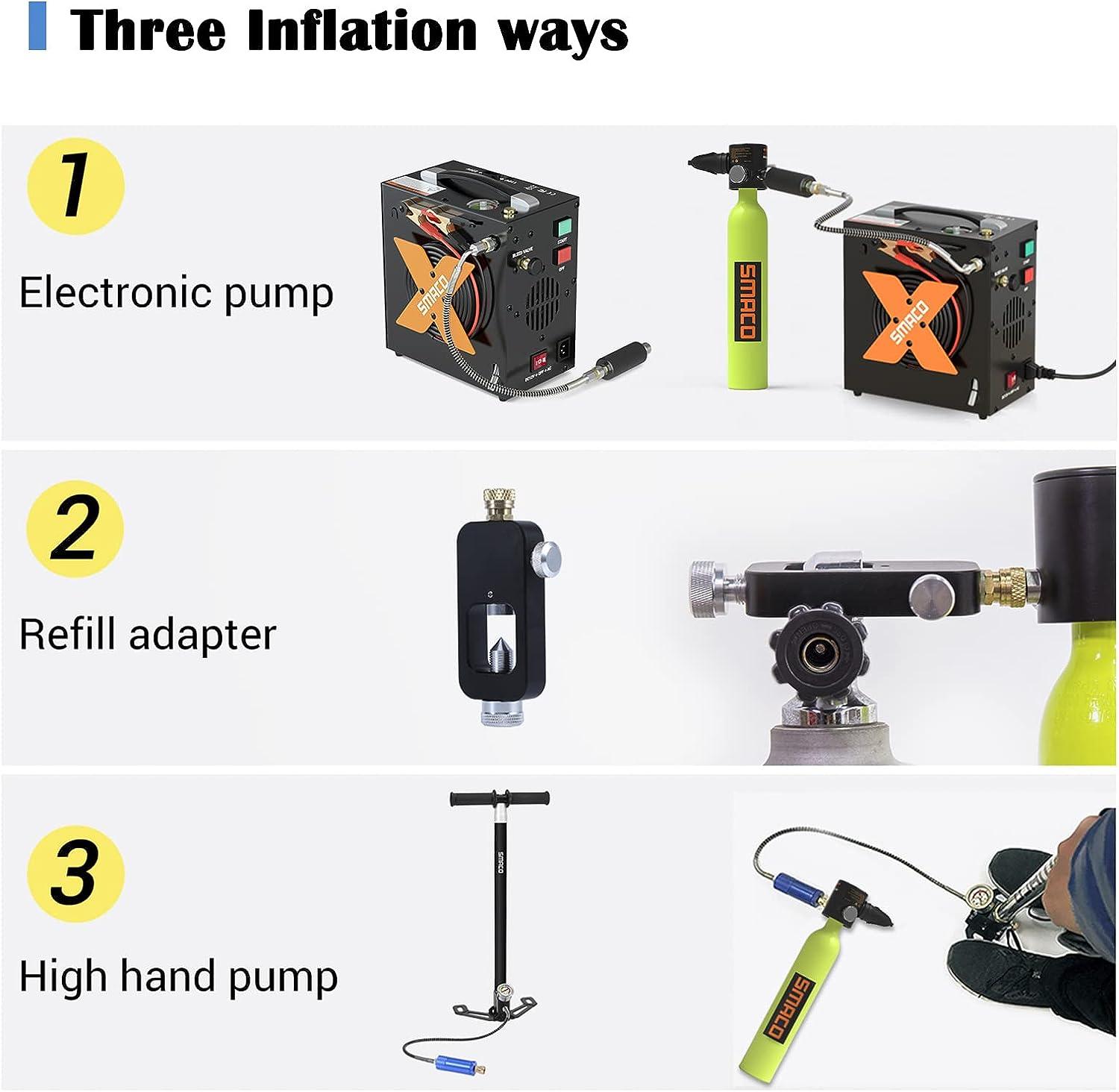 SMACO S300+ Portable Mini Dive Cylinder | 5-12 Minutes Capacity ...