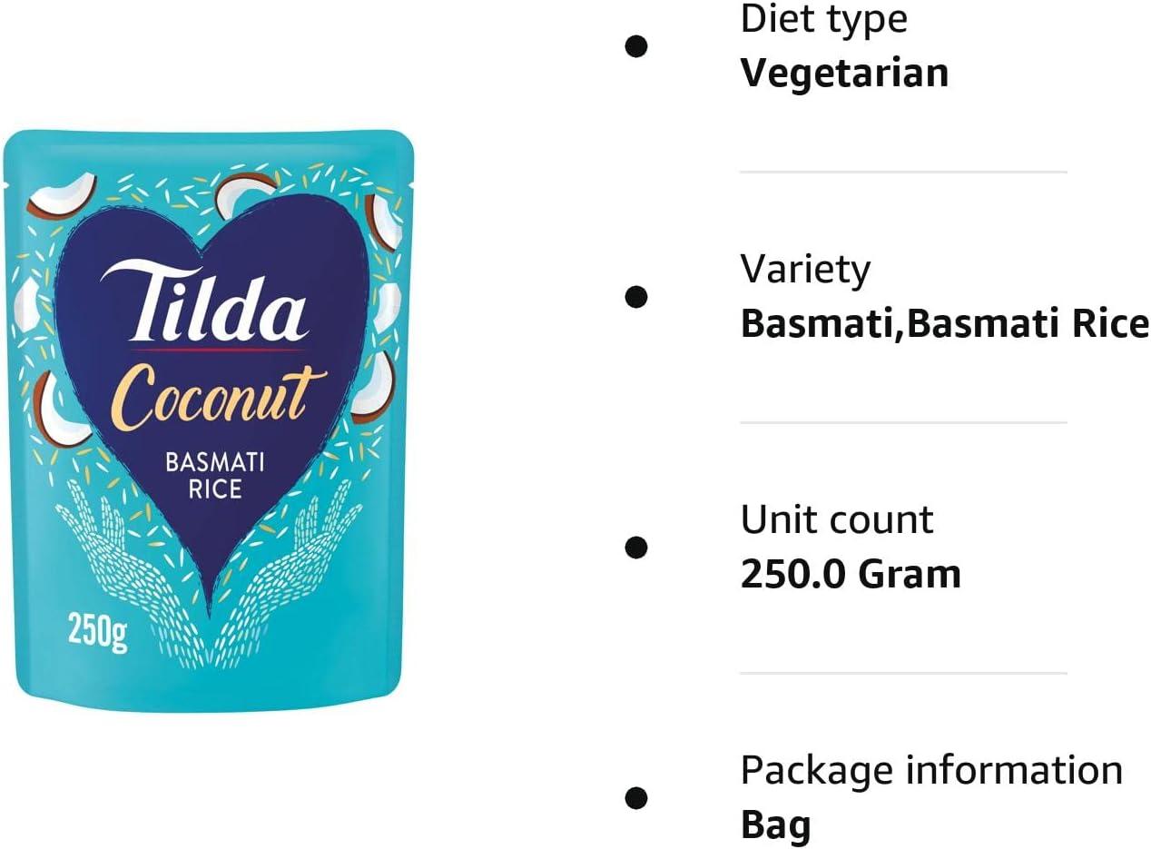 Organic Tilda Microwave Coconut Basmati Rice 250g - Ready in Minutes ...