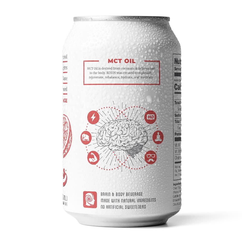 KOIOS SPARKLING BRAIN ENERGY - Blood Orange Nootropic Beverage (12 Pack ...