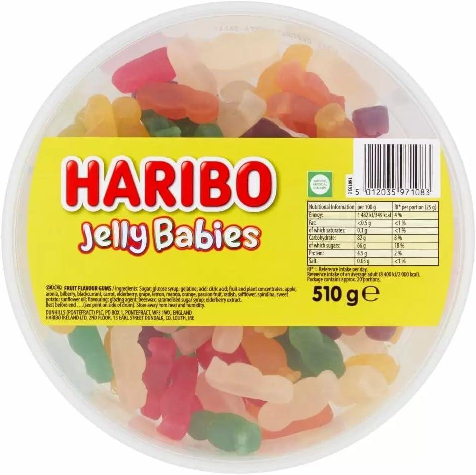 Jelly Babies Tub 510g - Colorful Fruit Flavored Gummies | Buy Now with ...