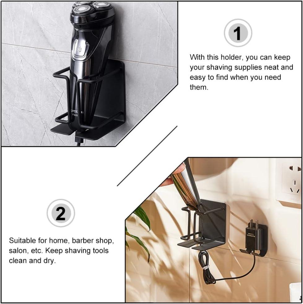 Angoily Wall-Mounted Razor Holder for Electric Shaving in Shower ...