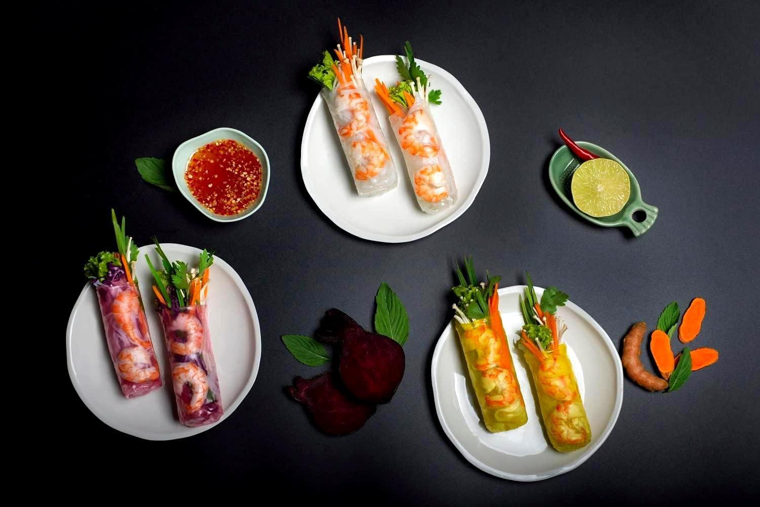 Lyan Mekong River Banh Trang Vietnamese Three Colours Rice Paper Round ...