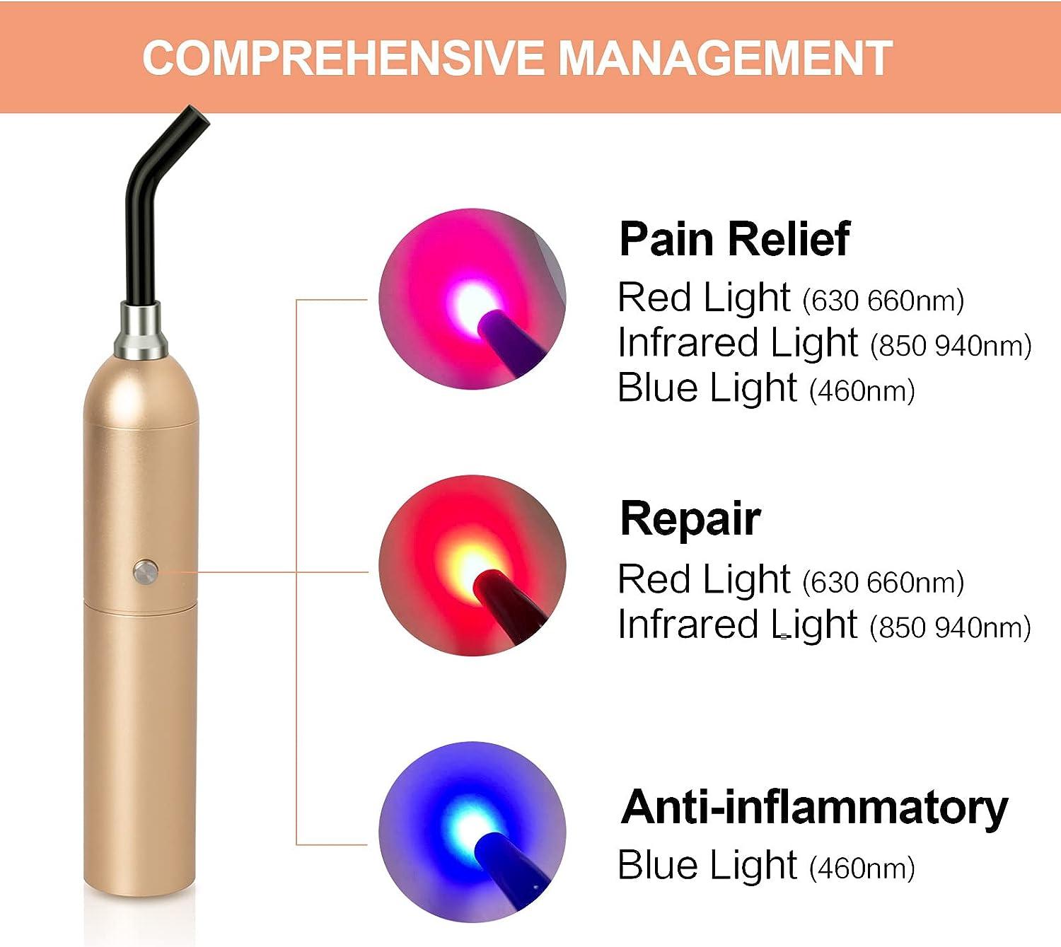 PEEWF Cold Sore Treatment Device - Red & Blue Light Therapy for Fast ...