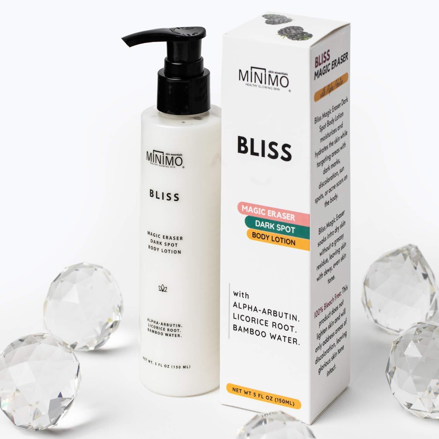 Minimo Bliss Magic Eraser Body Lotion - Dark Spot and Discoloration Treatment for Uneven Skin ...