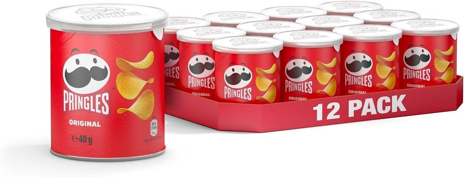 Pringles Pop & Go Crisp Tubs 12 x 40g (Original Salted) | Buy Now with ...
