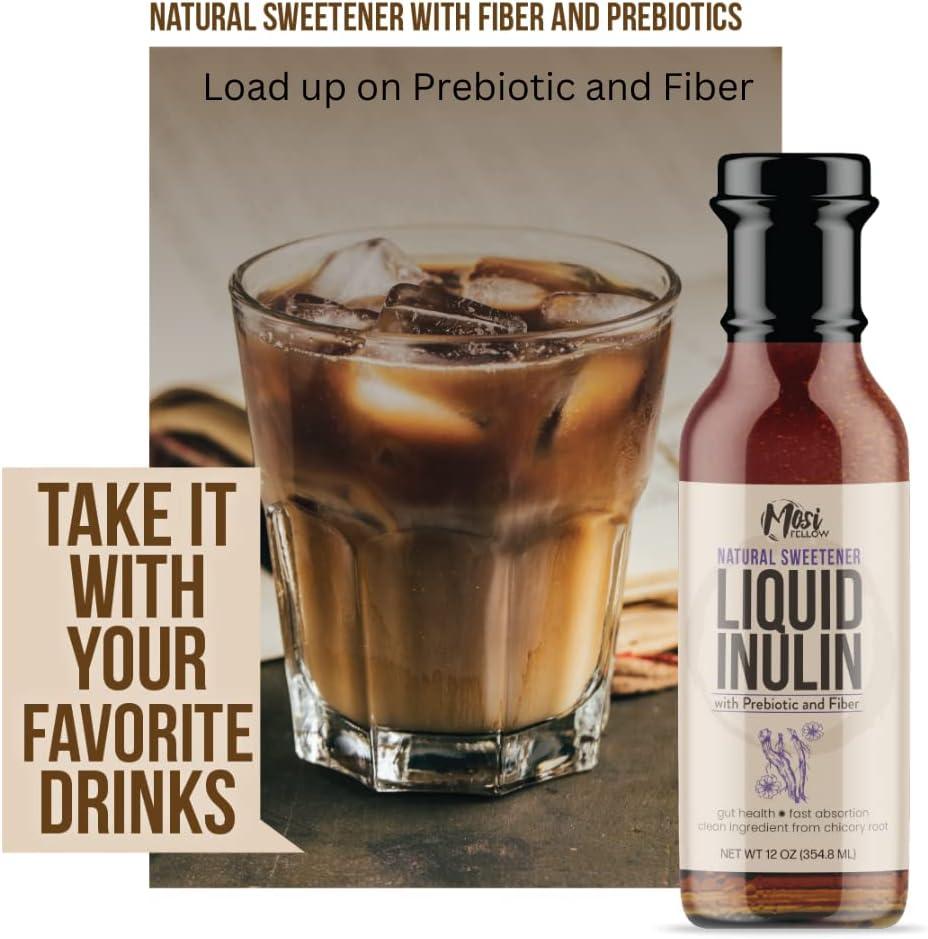 Inulin FOS Prebiotic Fiber Sweetener 12floz - 1lb Liquid - Chicory Root ...