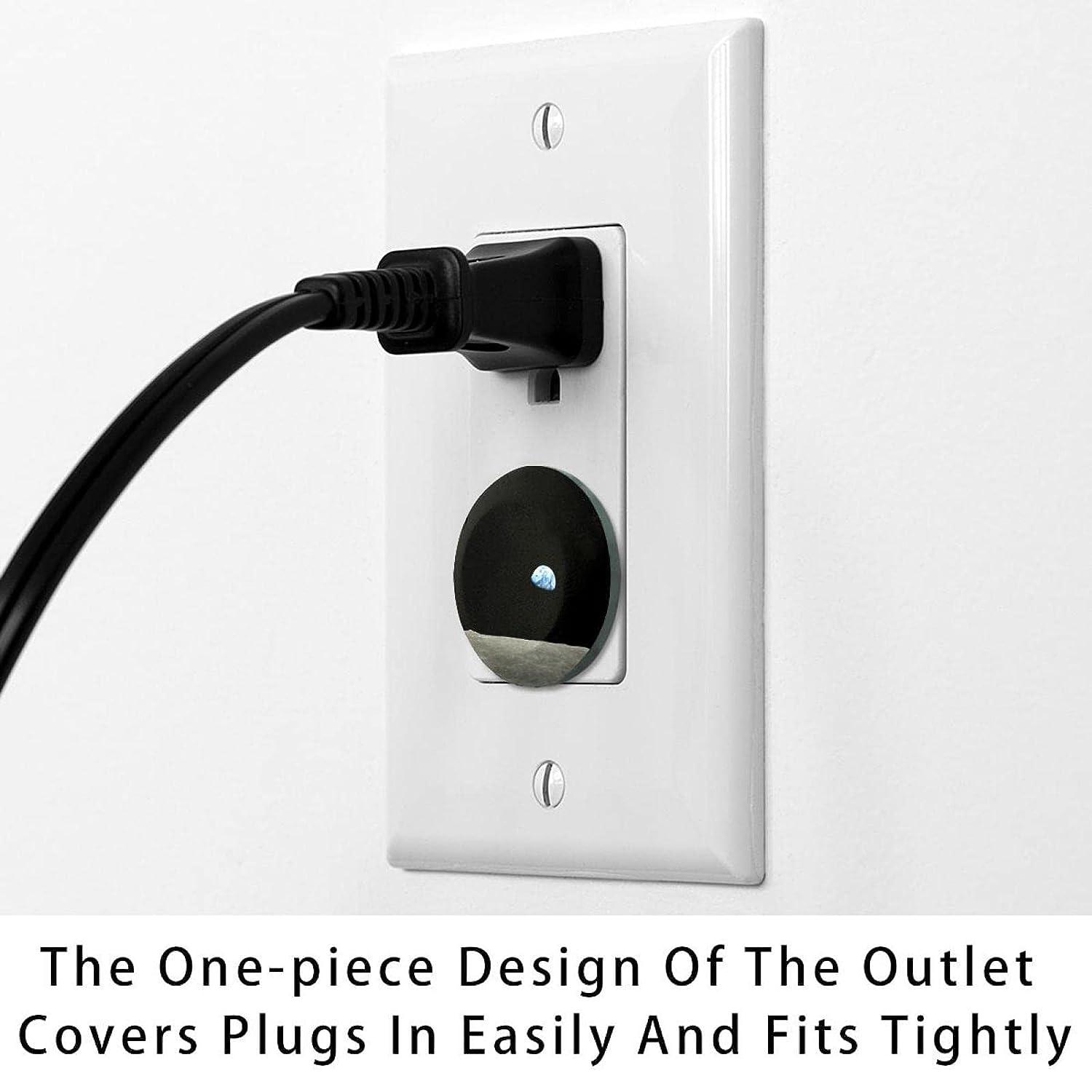 Yidax Outer Space Black Outlet Covers Baby Proofing - 24 Pack ...