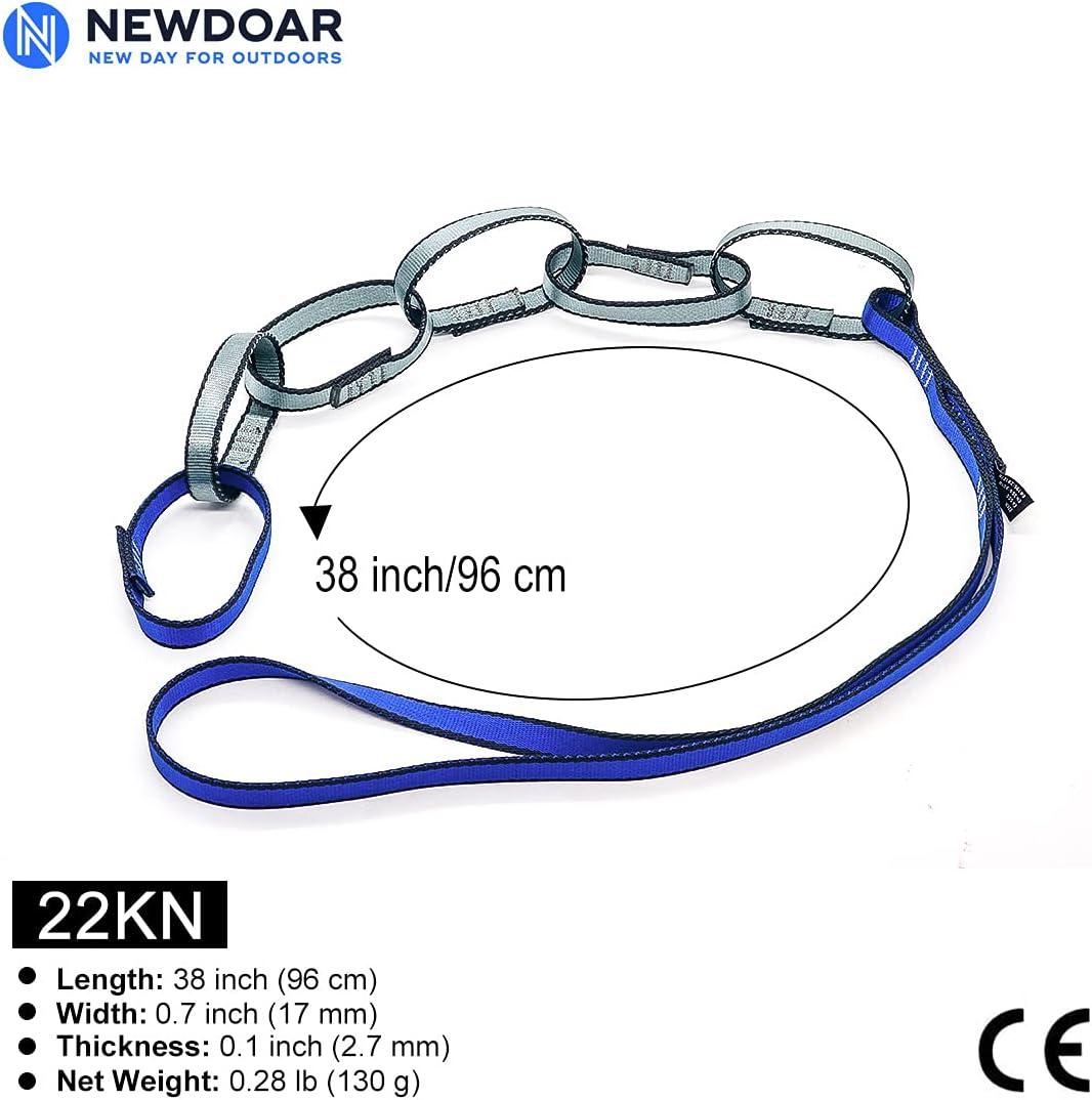 NewDoar Daisy Loop Chain for Climbing 22KN(4950lb) Nylon Webbing Sling ...