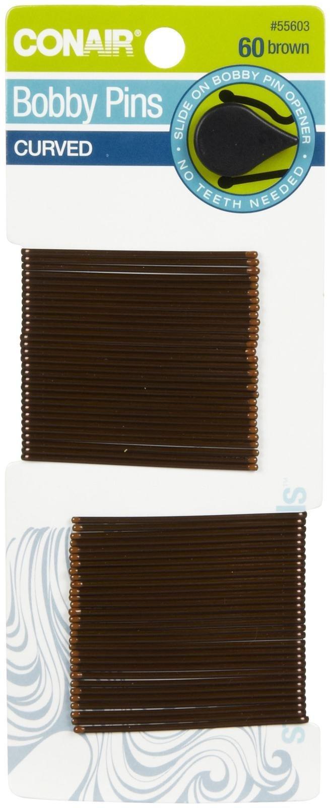 Conair Curve Bobby Pins Brown 60 Count - Pack of 1 | Buy Now with ...