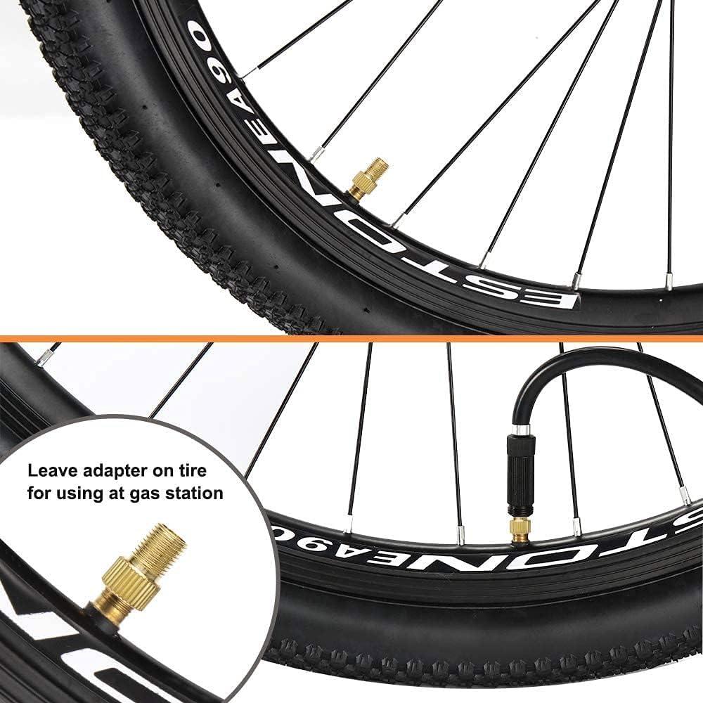 Brass Presta Valve Adapter (5 Pack) - Convert to Schrader, Inflate with ...