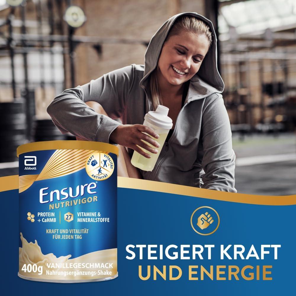 Ensure Nutrivigor Vanilla Shake 400g | Dietary Supplement with Protein 27 Vitamins & Minerals ...