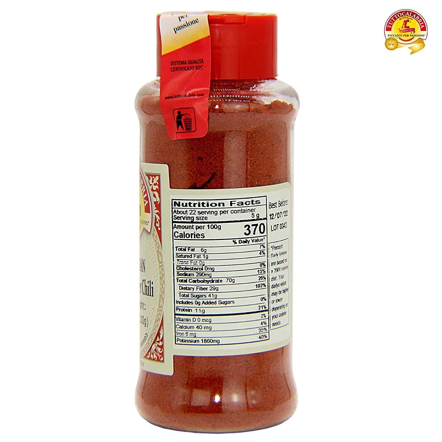 TuttoCalabria Calabrian Hot Chili Powder 110g/3.88oz - All Natural Non ...
