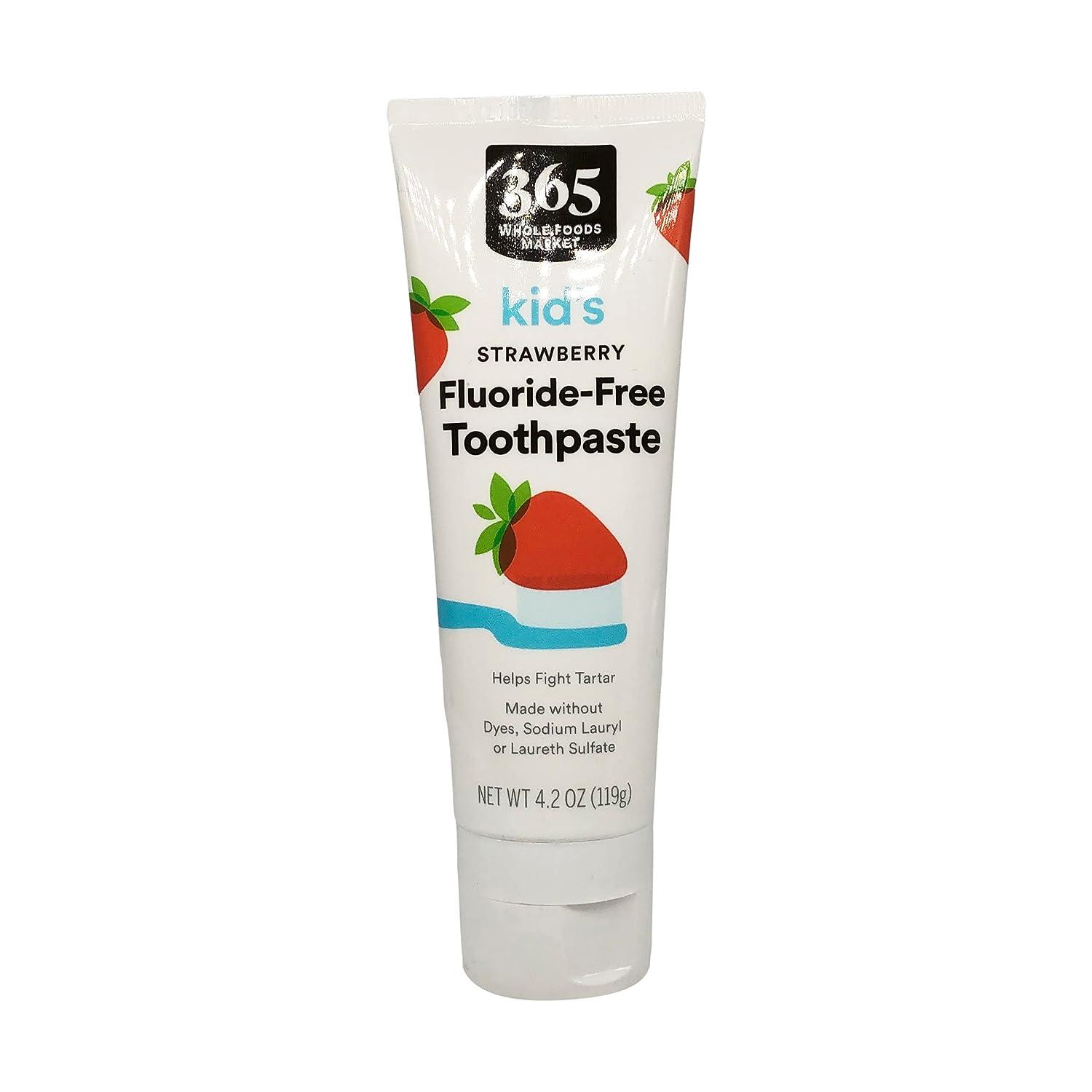 365 Whole Foods Market Kids Fluoride-Free Strawberry Toothpaste 4.2 oz ...