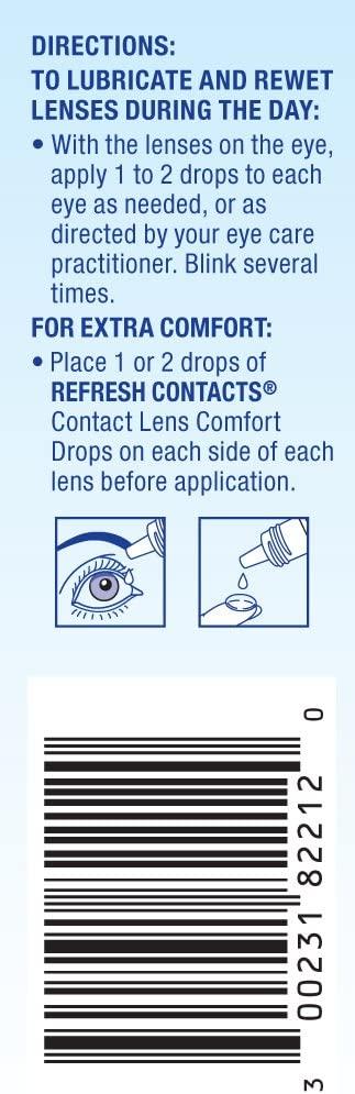 Refresh Contacts Eye Drops - Contact Lens Comfort Blue 0.4 Fl Oz ...