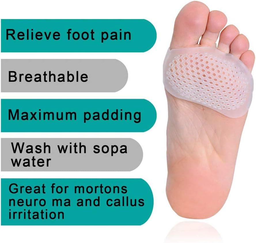 Silicone Metatarsal Pads - 4 Pairs | Ball of Foot Cushions for Pain ...