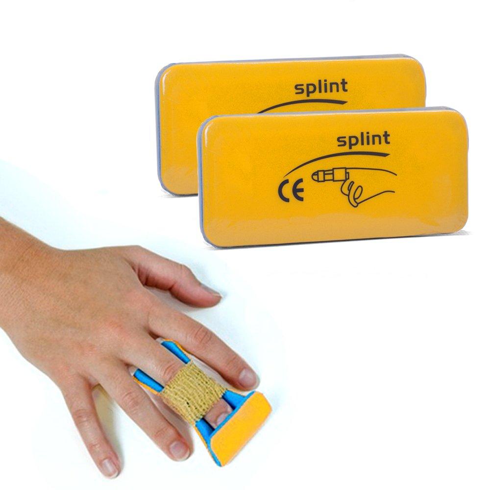Yellow Splints 3-Size Pack for Finger, Neck, Leg, Knee, Foot, Wrist ...