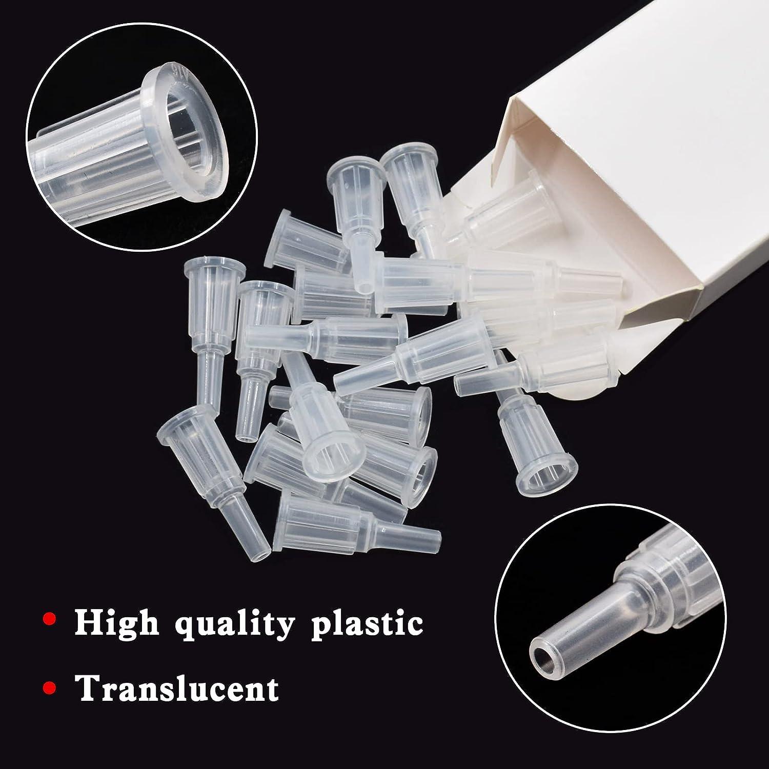 20PCS Syringe Tip Adapter Converter - Plastic Dispenser Coupler for ...