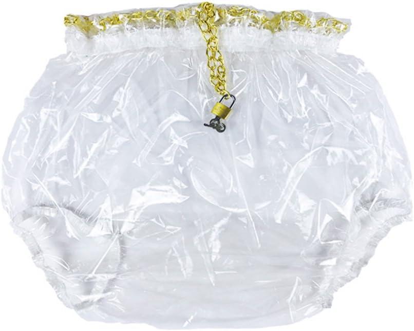 Haian ABDL Pull-On Locking Plastic Pants M Glass Clear - Secure and ...