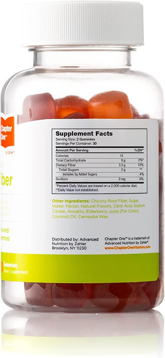 Chapter One Fiber Gummies with Natural Chicory Root Soluble Fiber ...
