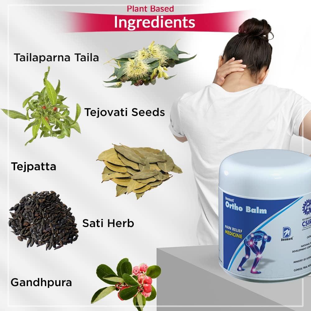 Deemark Ortho Balm Pack of 5 (250 Gr.) | For Joint, Back, and Muscles ...