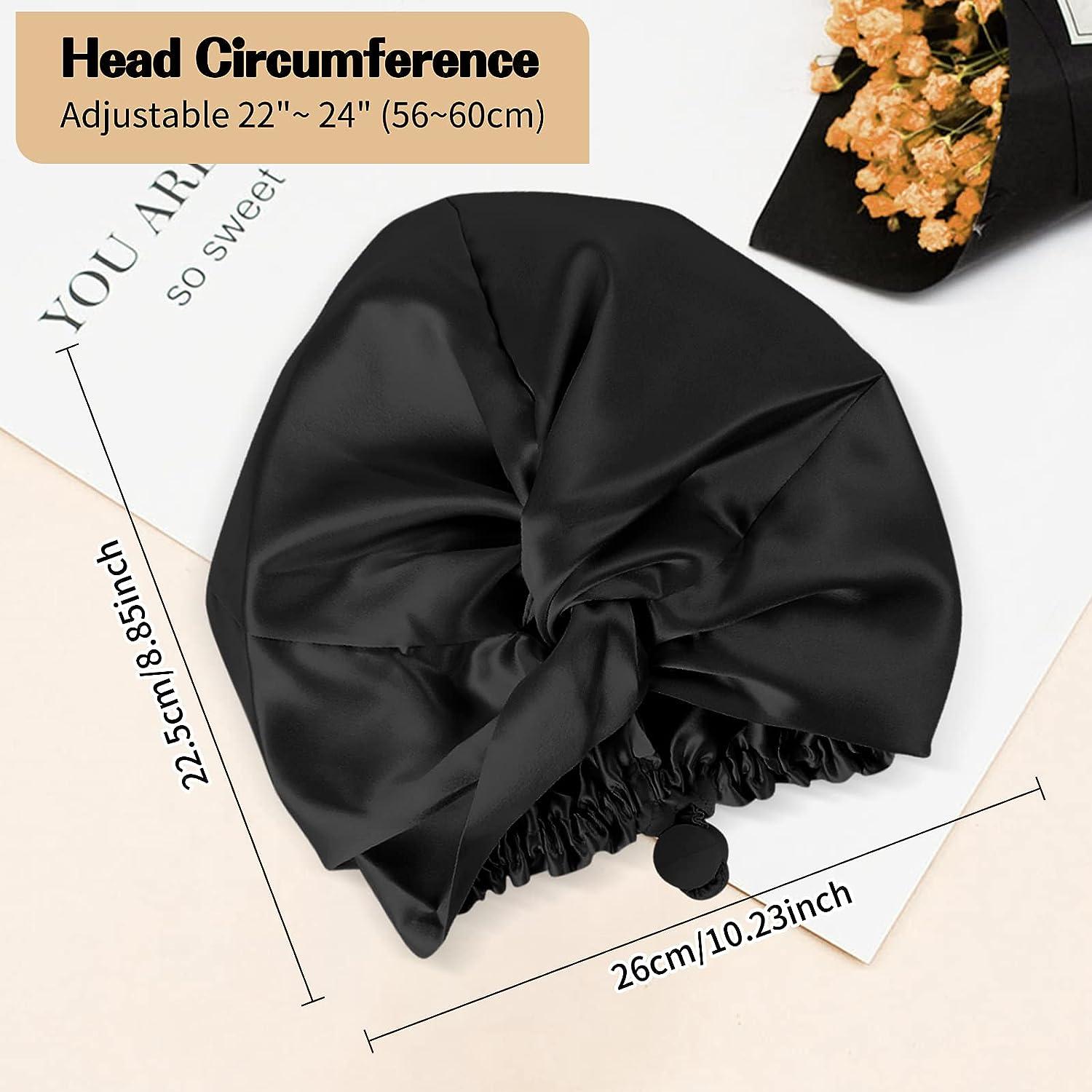 Fyy Silk Bonnet for Sleeping - Large Satin Double-Layer Hair Wrap ...