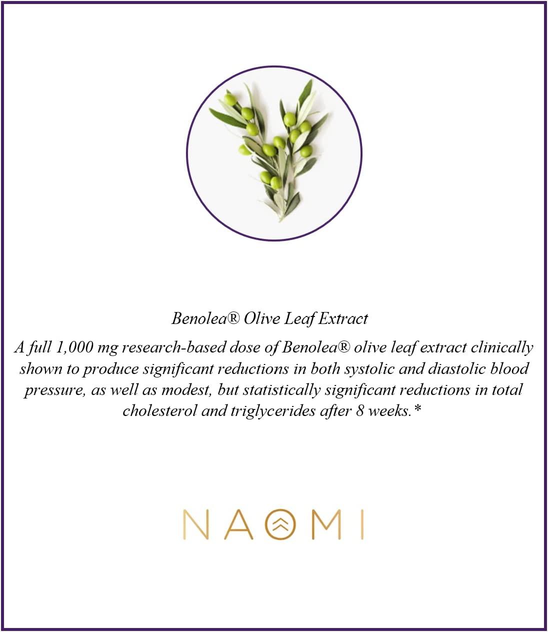 Naomi BP Advanced Healthy Blood Pressure & Cholesterol Support - Olive ...
